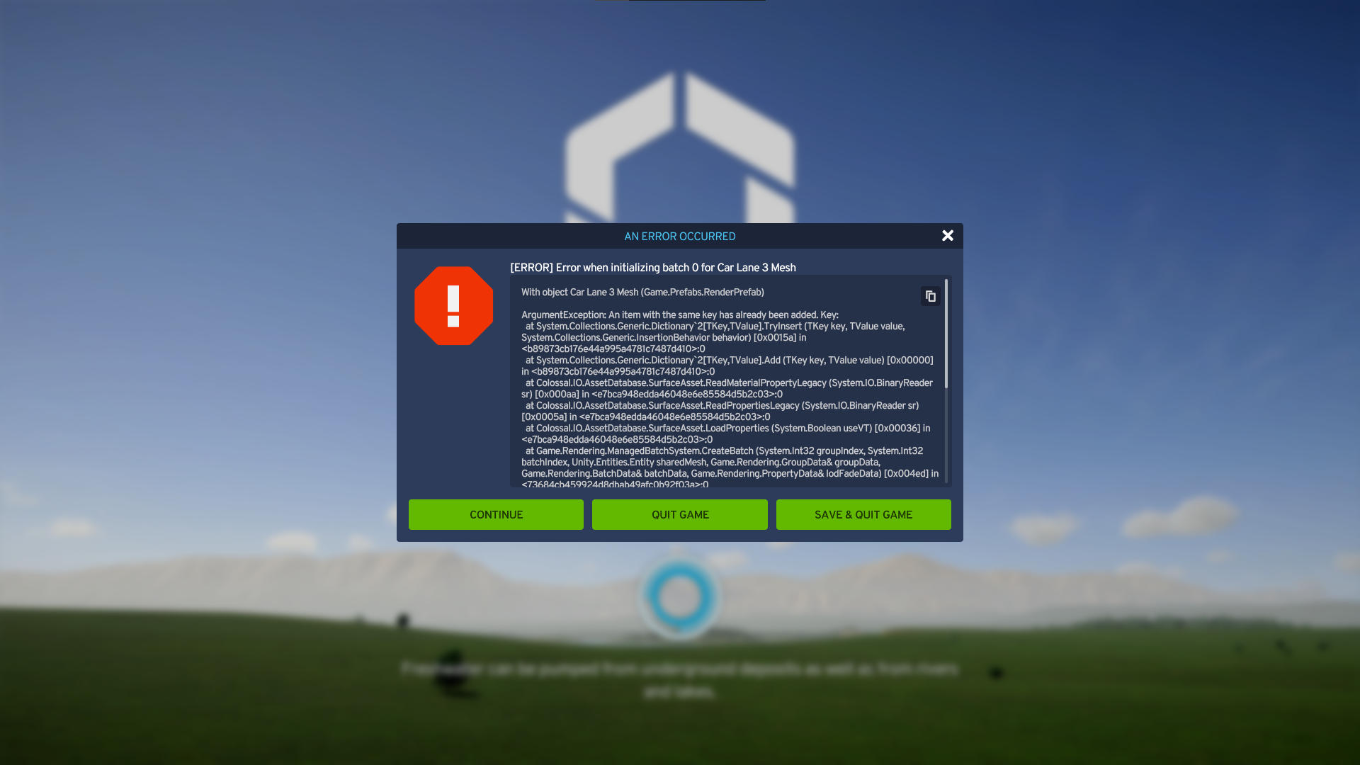 Error message when loading any map | Paradox Interactive Forums